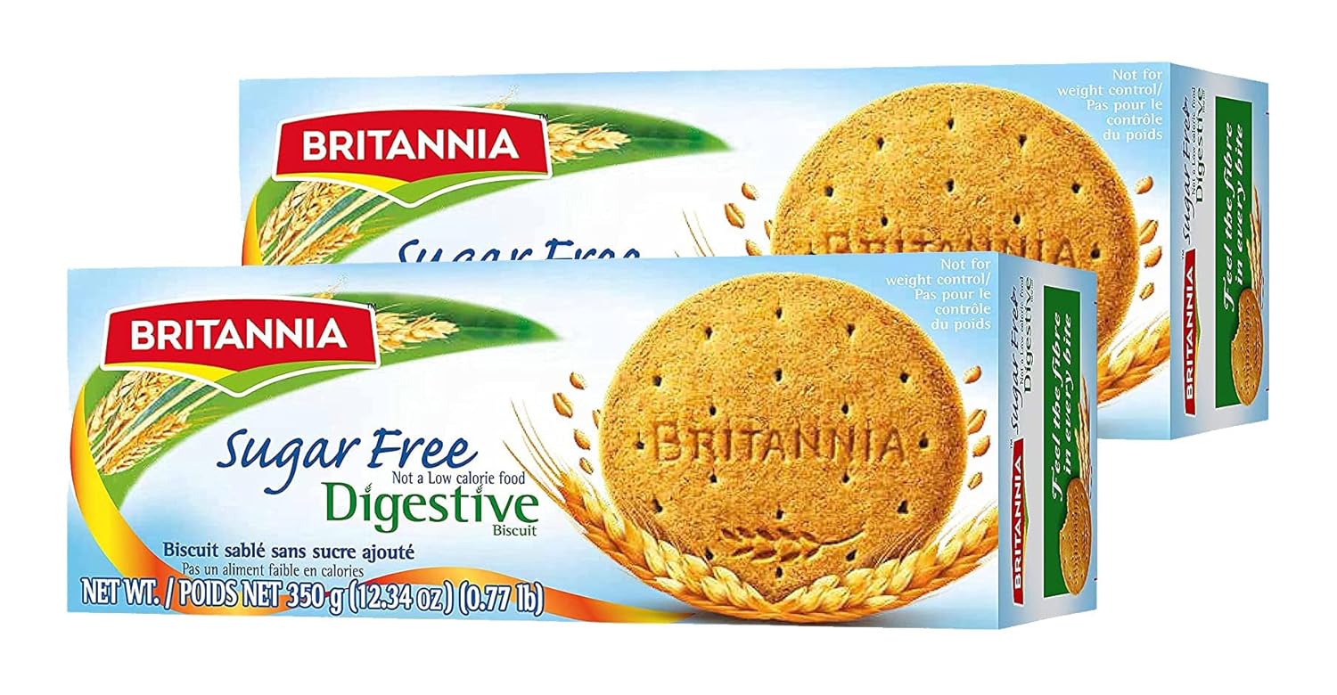 Amazon.com: BRITANNIA Digestive Sugar Free Biscuits 12.34oz (350g ...