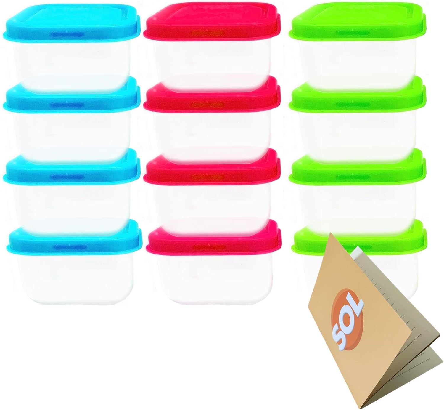 12pk Mini Storage Containers | Stackable, Freezer and Dishwasher Safe ...