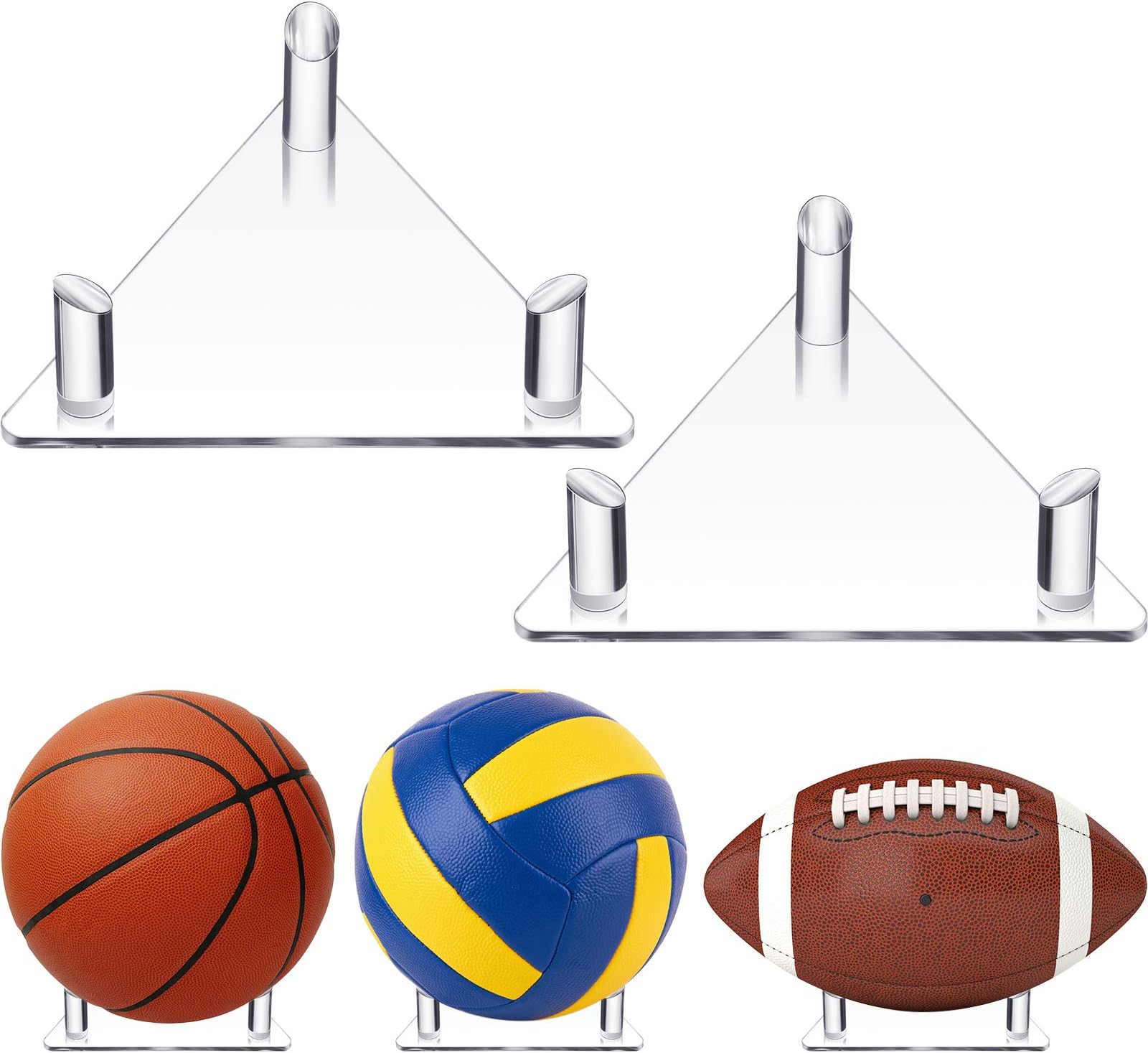 Amazon.com: Youyole 6-Piece Acrylic Ball Stand Holder, Sports Ball ...