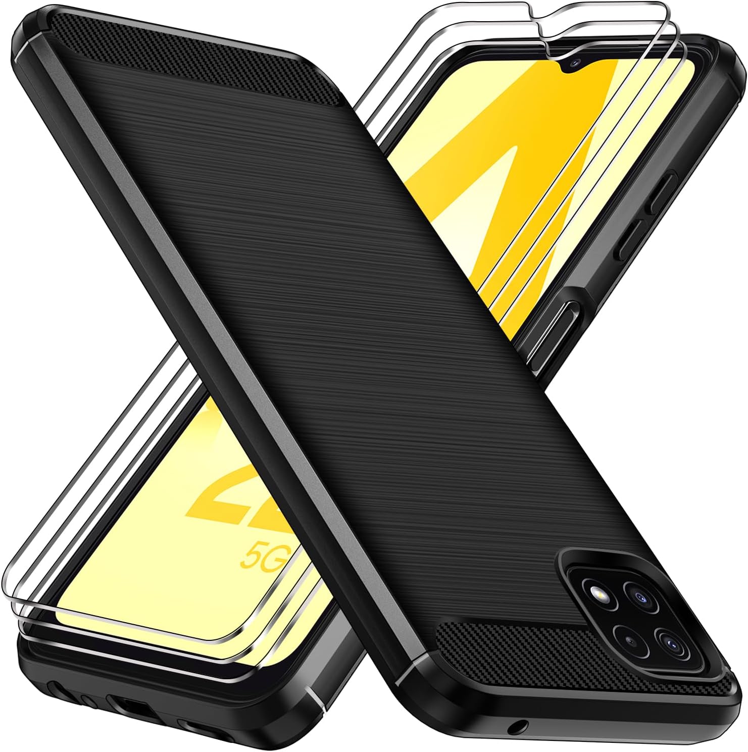ivoler Hülle für Samsung Galaxy Xcover 7 mit 2 Stück Panzer Schutz Glas ...