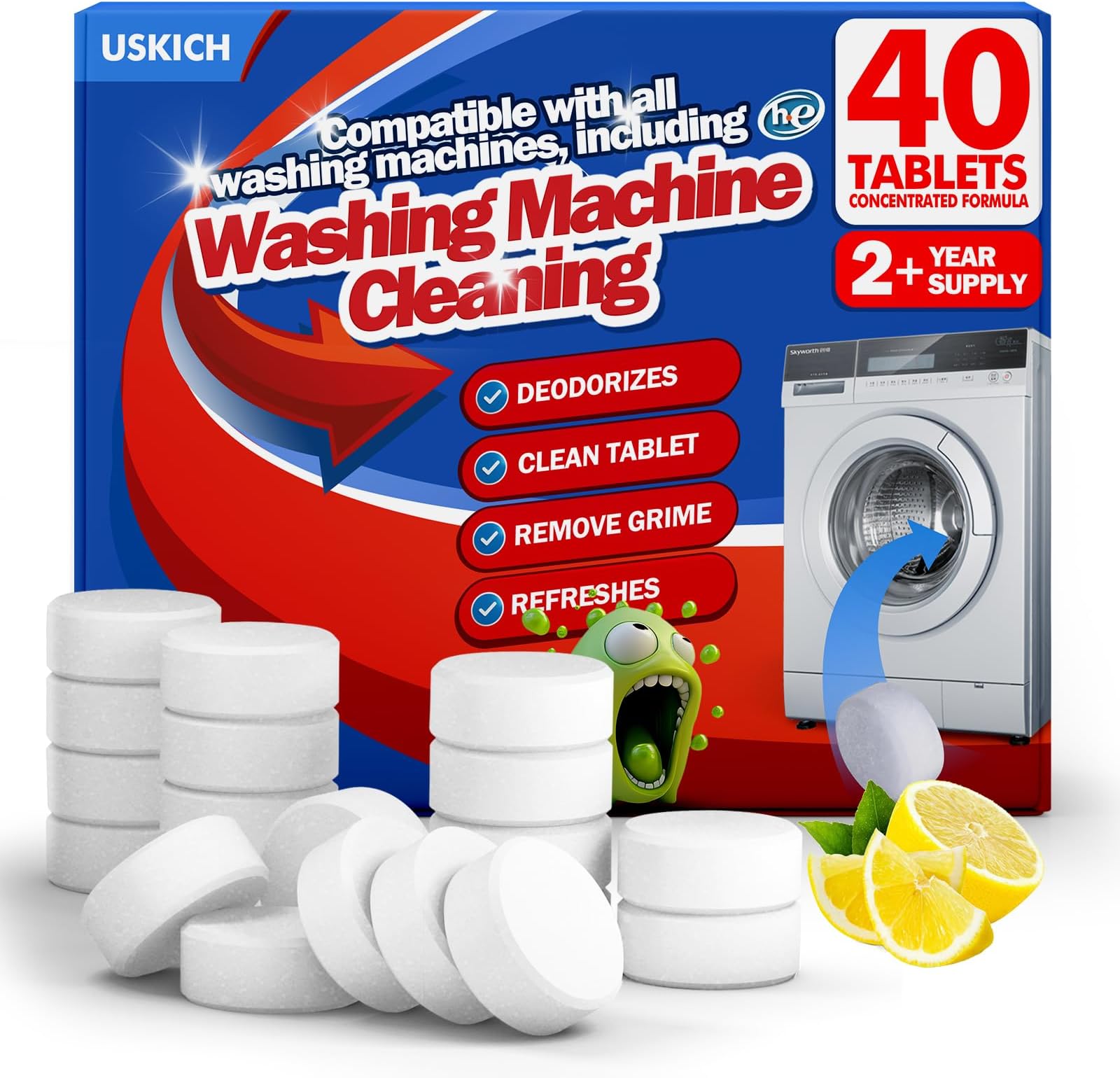 Amazon.com: Whirl Fresh Washing Machine Cleaner Tablets, 24 Pack–Deep ...