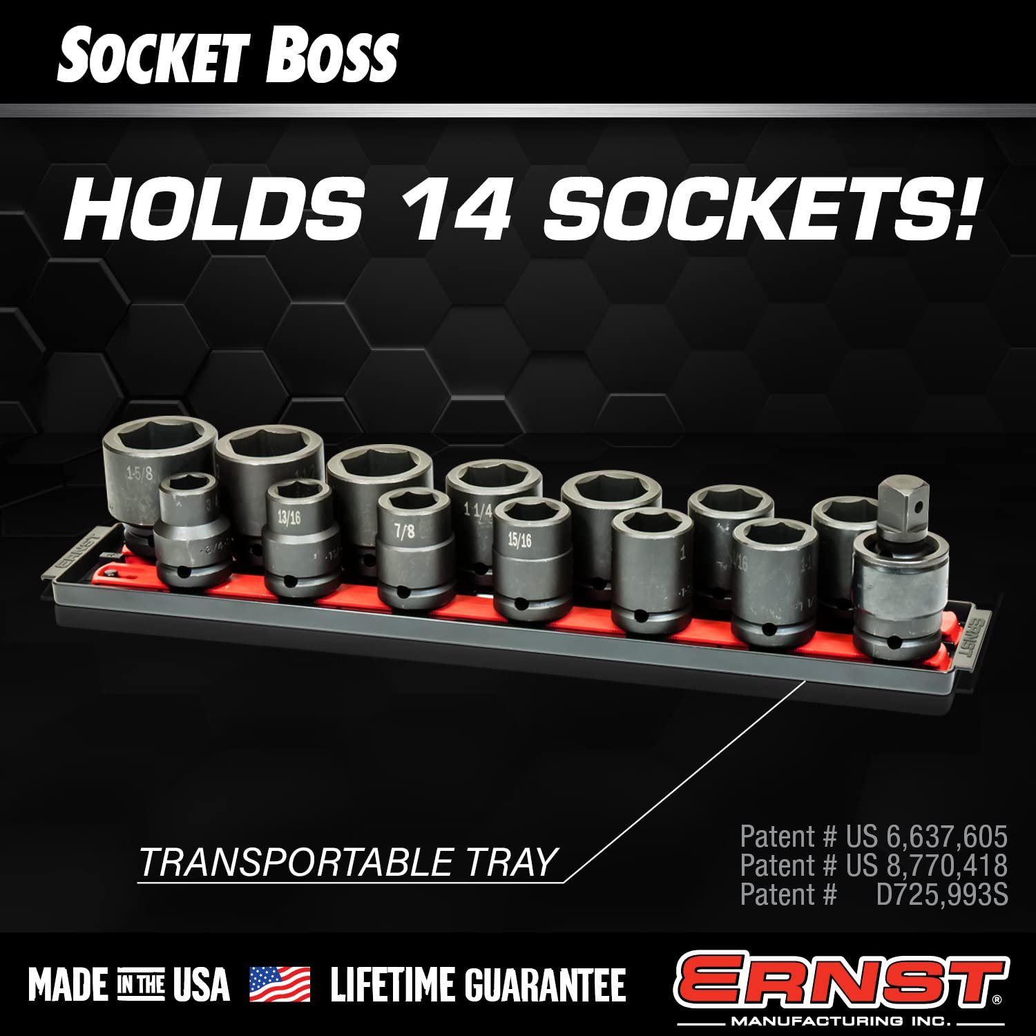 Snapklik.com : Ernst Manufacturing 19-Inch Socket Boss 2-Rail 3/4-Inch ...