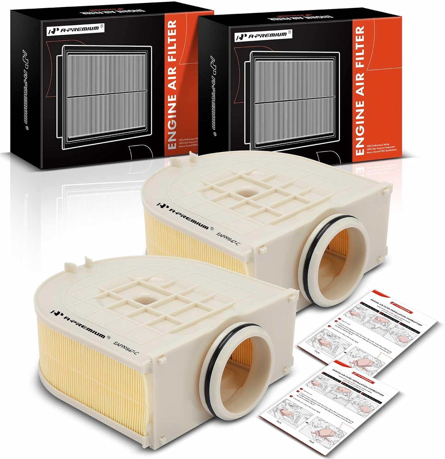 Amazon.com: A-Premium 2-PC Engine Air Filter Compatible with Genesis ...