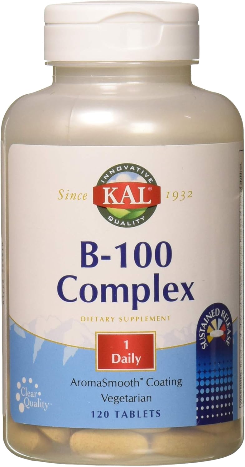 Amazon.com: KAL B-100 Complex SR Tablet, 100 mg, 120 Count : Health ...