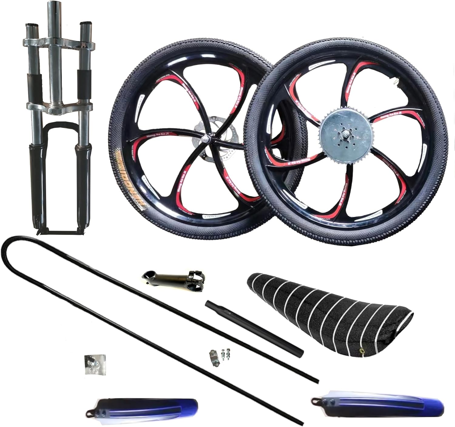 Amazon.com: Wheel Fork Saddle Kit with 26in 6 Mag Integrated Wheel ...