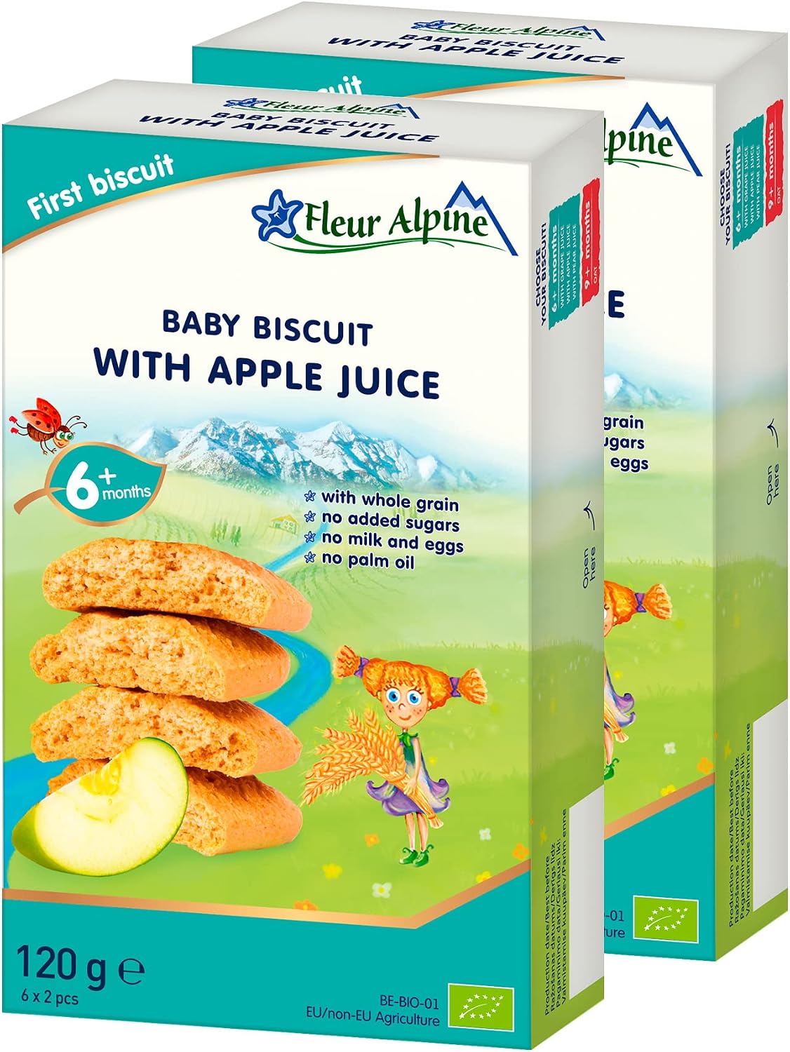 Fleur Alpine Baby Biscuits With Apple Juice - 12x2 Yummy Organic Baby ...