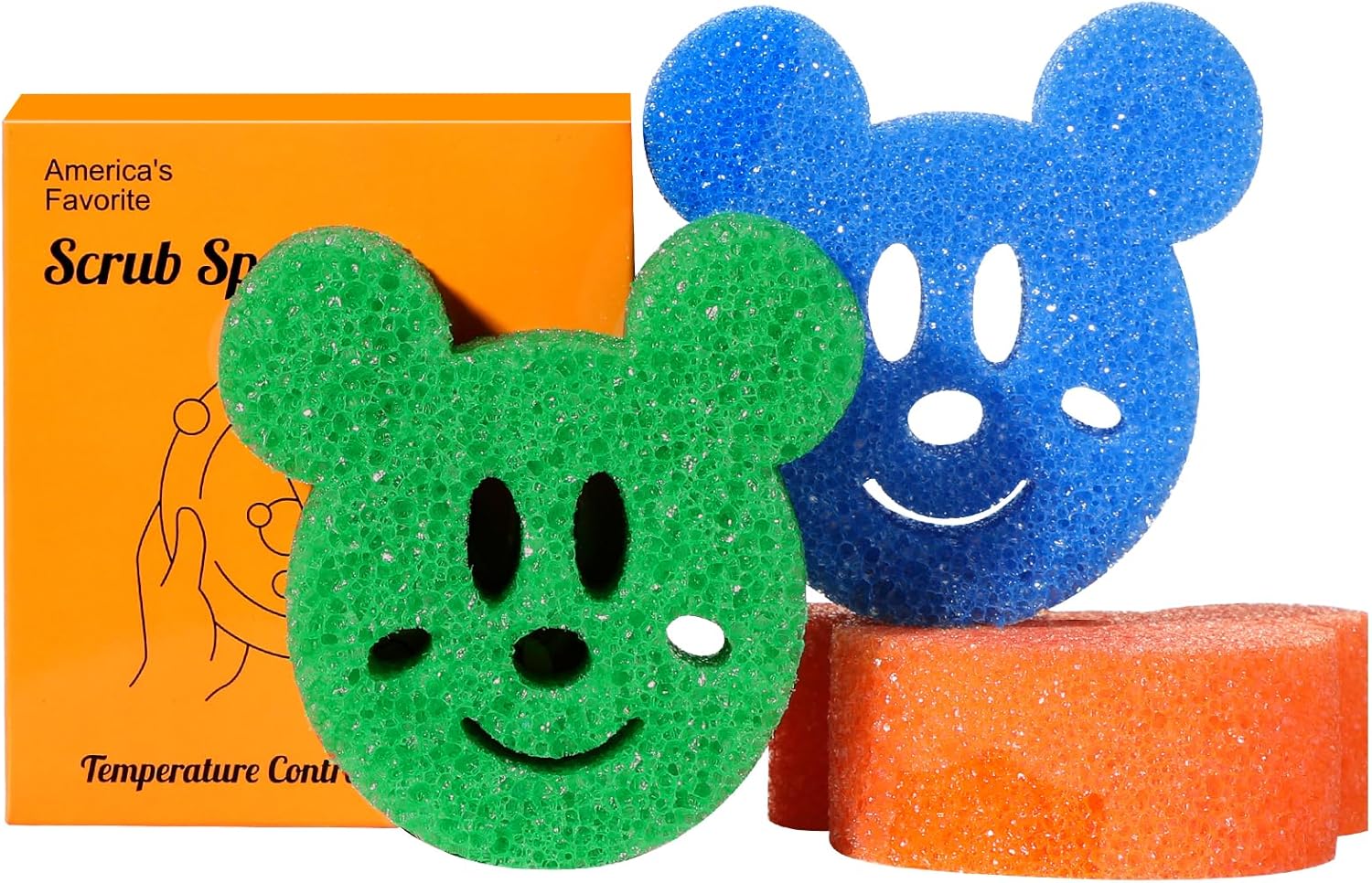 Amazon.com: Beiyunee Scrub Sponges Kitchen Dish Cleaning - 3 Pack Non ...