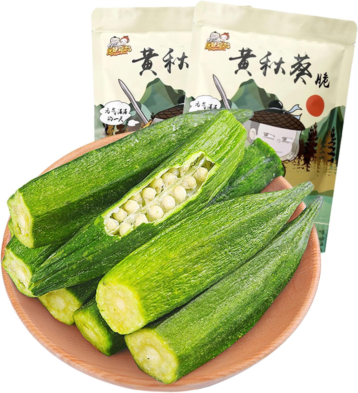Amazon.com: SXET 2 Packs Okra Chips Snacks, Freeze Dried Okra Crisps ...