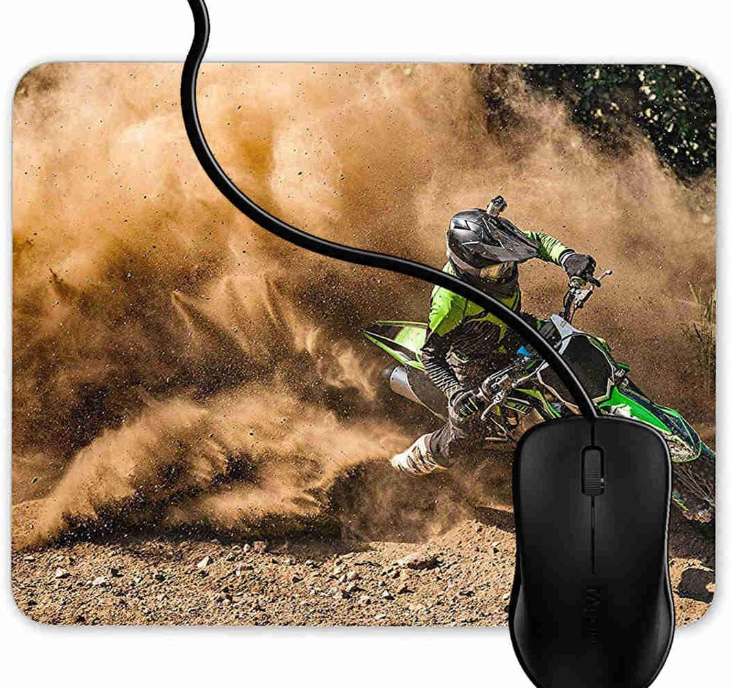 Amazon.com: Mouse Pad Gaming Motocross Dirt Bike,9.25X7.75 inch Non ...