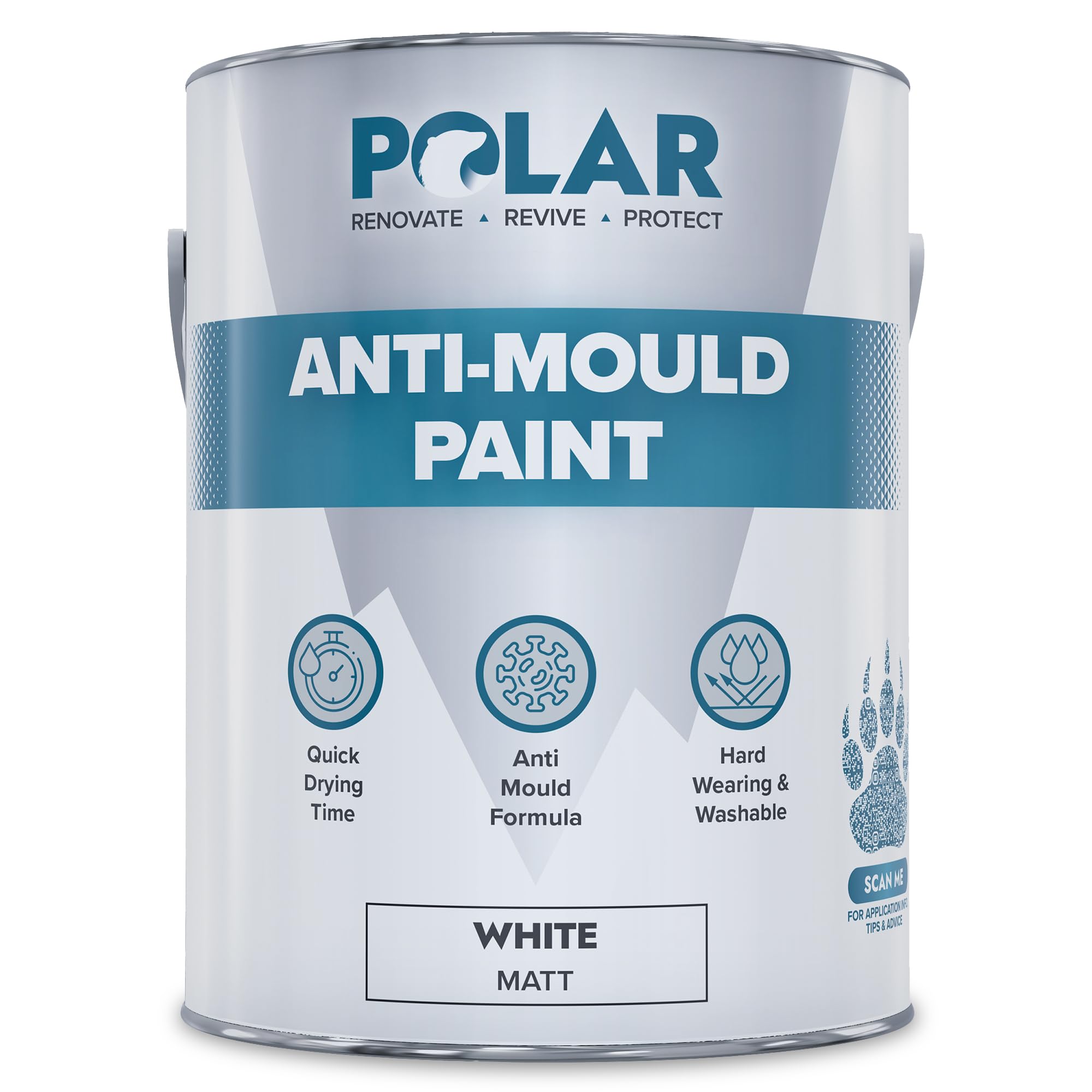 Polar Anti Mould Paint - Brilliant White Matt Finish - 2.5 Litre ...