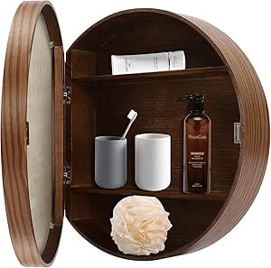 Amazon.com: PaNeTnya 19.68 * 5.4Inch Bathroom Wall Cabinet with Mirror ...