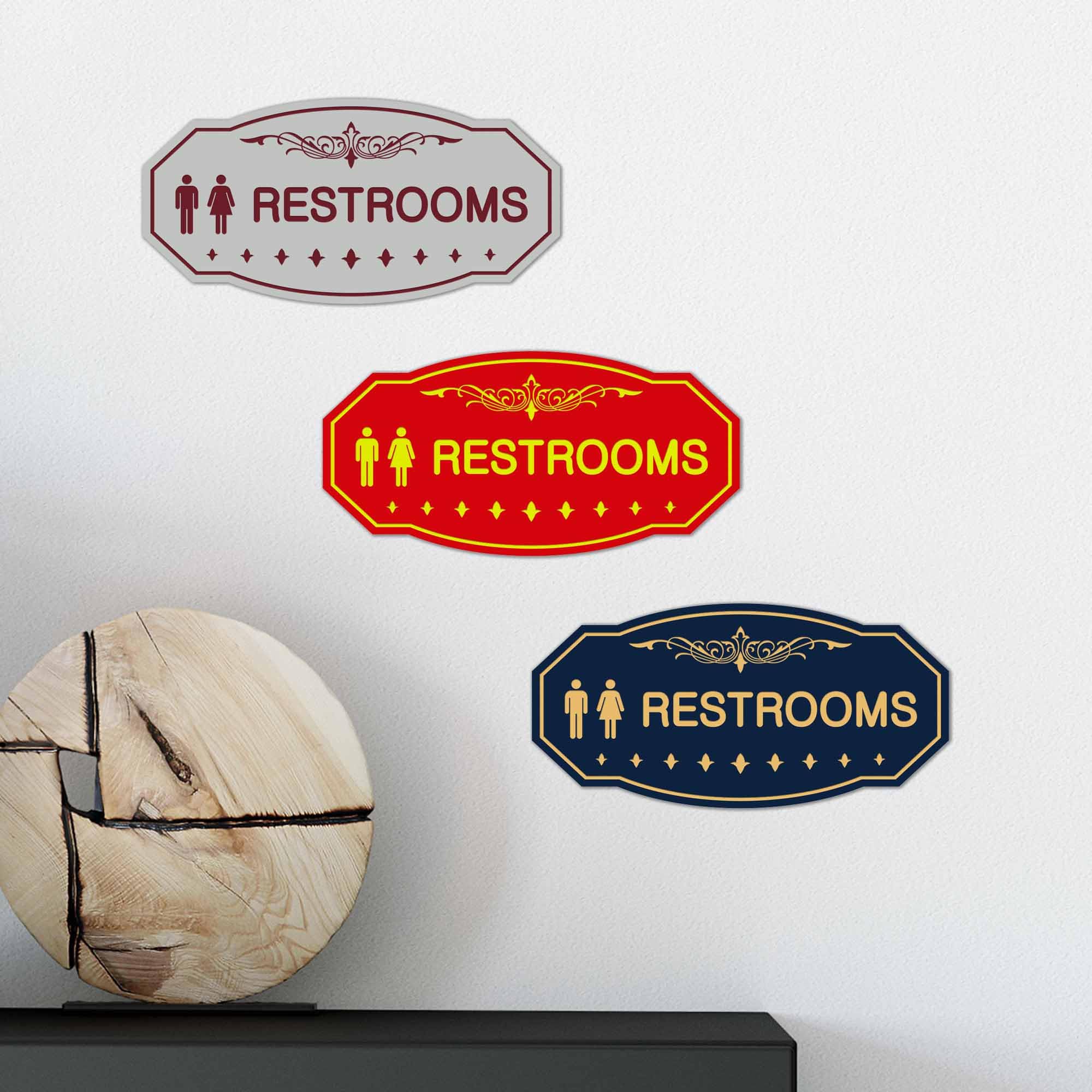 Victorian Restroom Signs