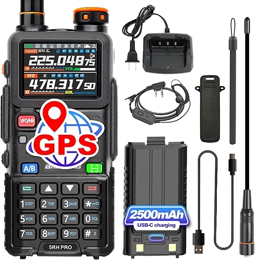 Amazon.com: BAOFENG 5RH PRO GPS 10W Ham Radio (Upgrade of baofeng 5RM) Long Range Handheld Two ...