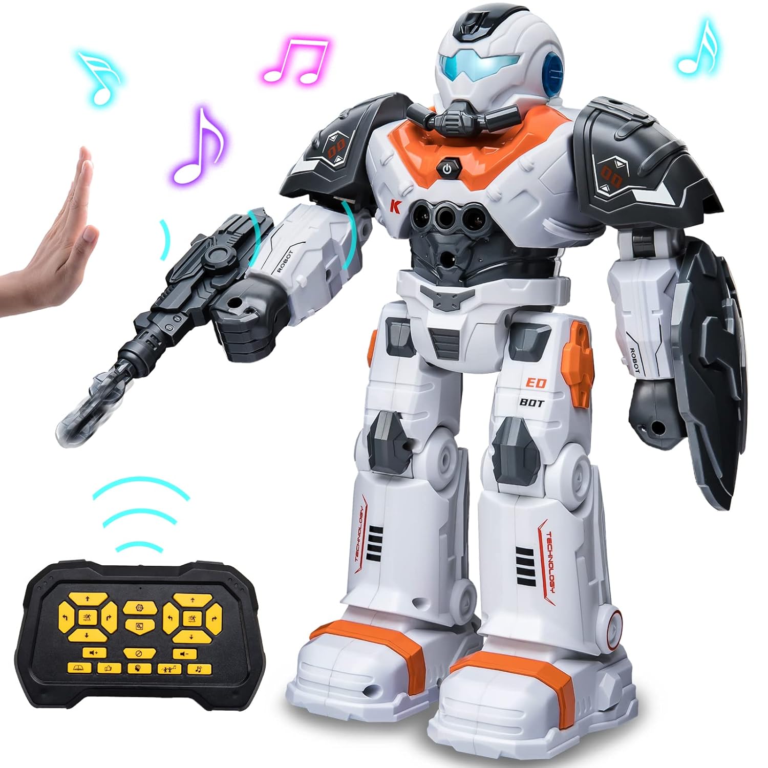 Buy RC Robot Toys for Kids, Remote Control Robot with Dancing, Shooting ...