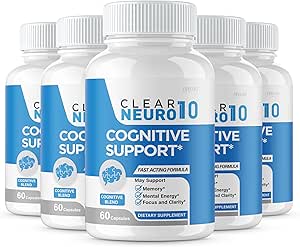 Amazon.com: 5 Pack - Clear Neuro 10 Pills - ClearNeuro Ten Cognitive ...