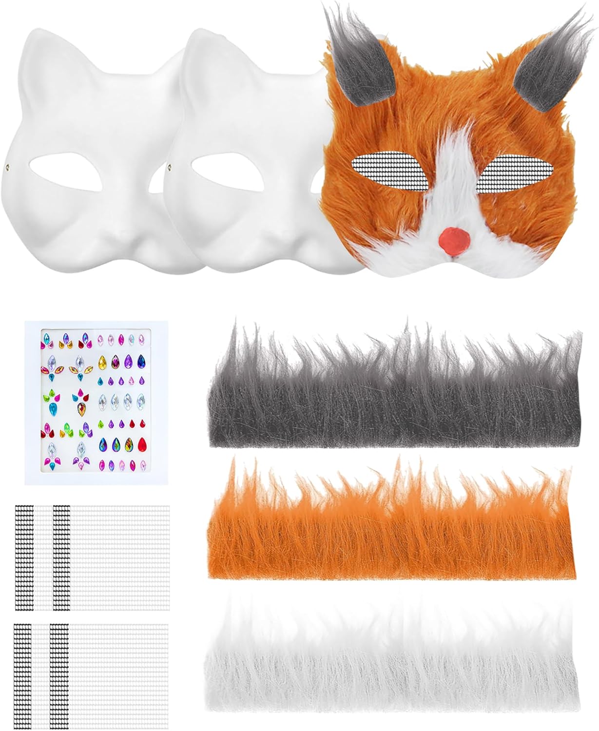 XIPEGPA Cat Mask with Fur and Eye Mesh Therian Masks Philippines | Ubuy