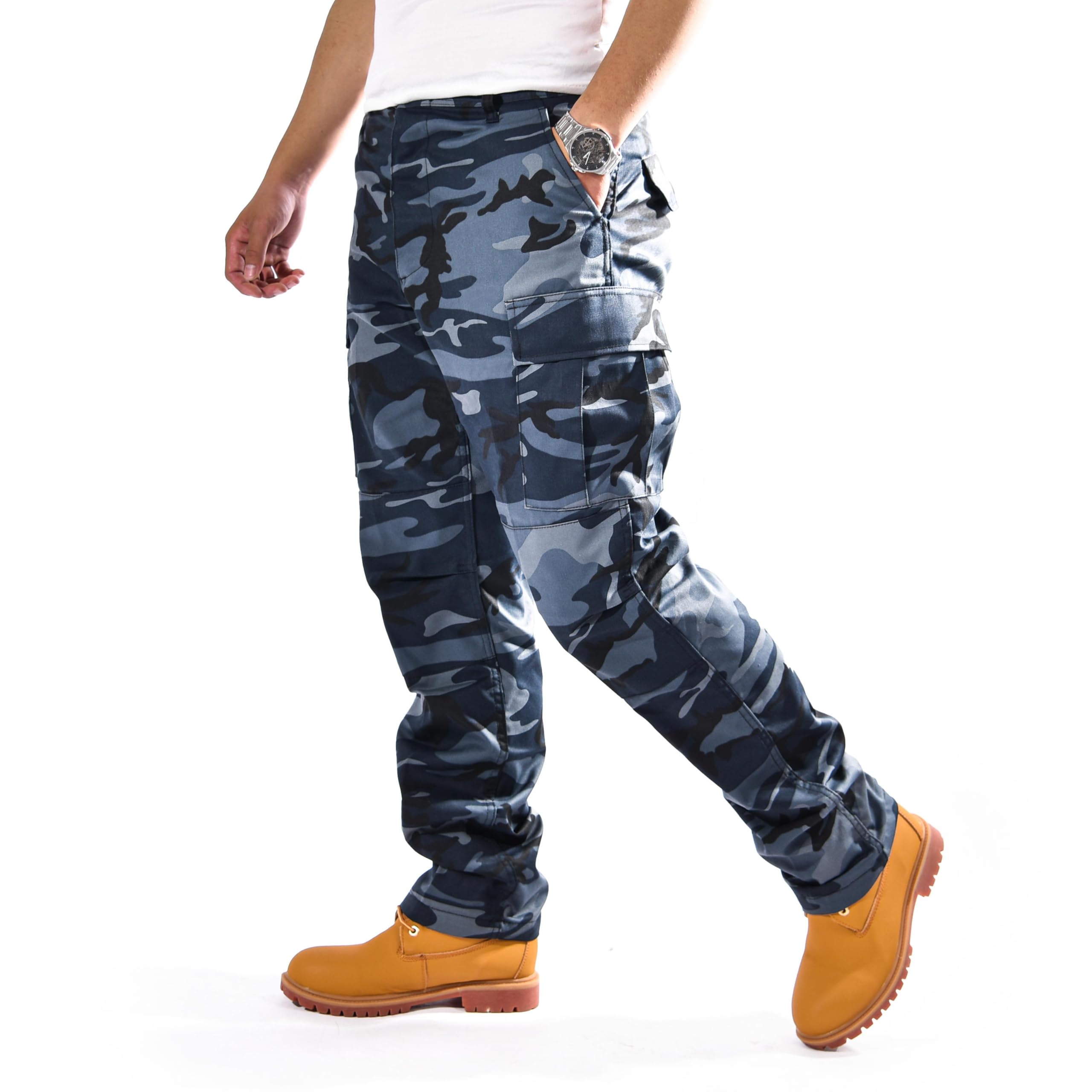 Snapklik.com : BACKBONE Mens Fashion Bright Camouflage Cargo Pants ...
