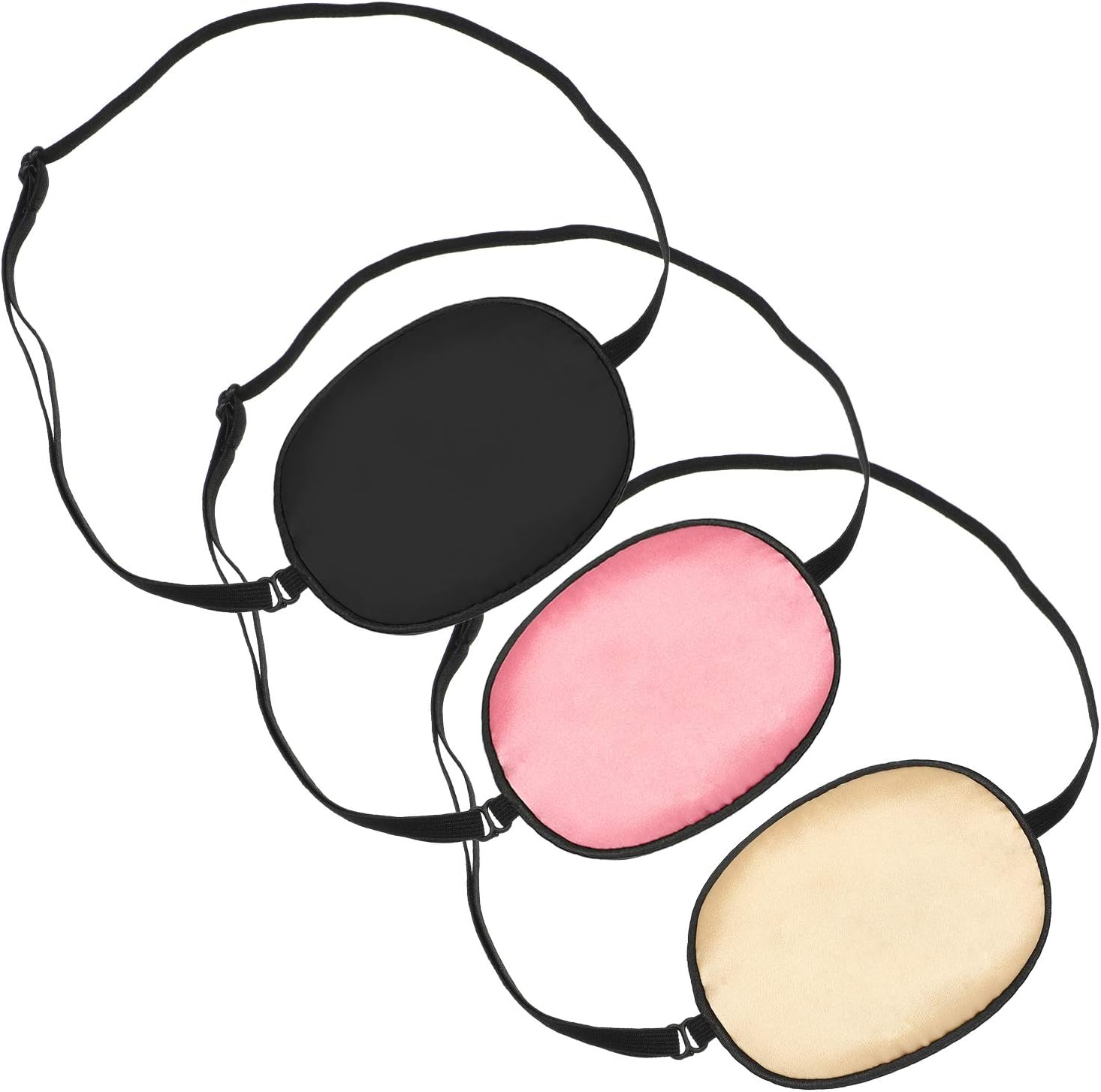 Amazon.com: 3 Pieces Silk Eye Patch Elastic Lazy Adult Adjustable ...