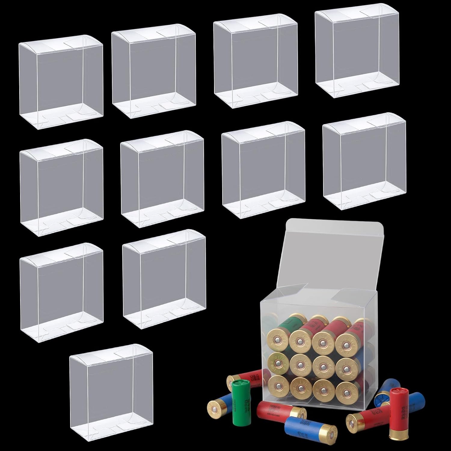 Amazon.com: Fiwochic 12 Pack 25 Round Compact Shot Storage Box Holder ...