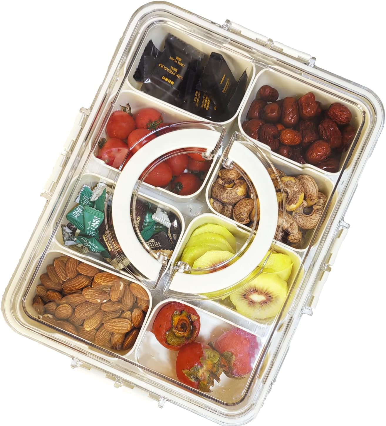Amazon.com: ALEXPRE Divided Serving Tray with Lid,Snack Box,Portable ...