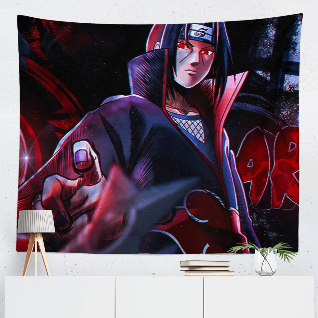 Anime Sasuke Akatsuki Tapestry Multicolore tapisserie murales Room ...