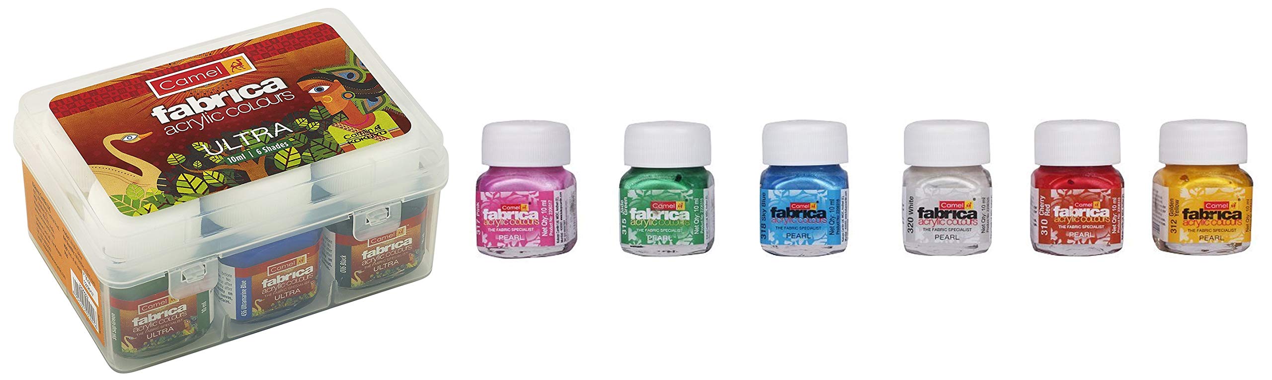 Buy Camel Camlin Kokuyo Fabrica Acrylic Ultra Colors - 10ml Each, 6 ...