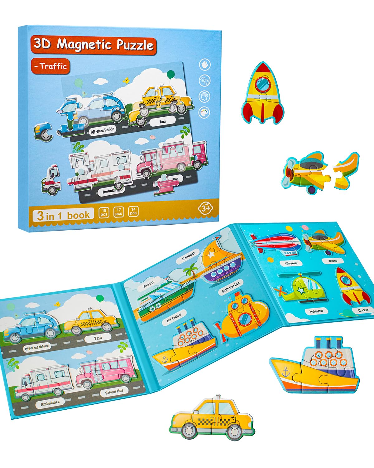Amazon.com: Magnetic Puzzles for Toddlers 1-3, Travel Puzzles Games for ...