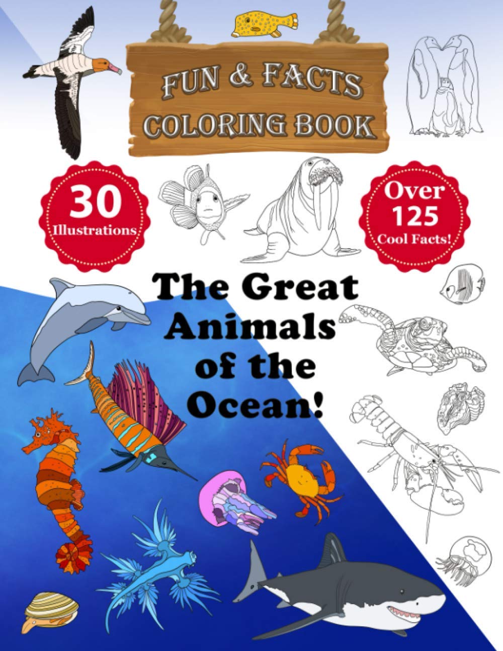 The Great Animals Of The Ocean Fun And Facts Coloring | Desertcart INDIA