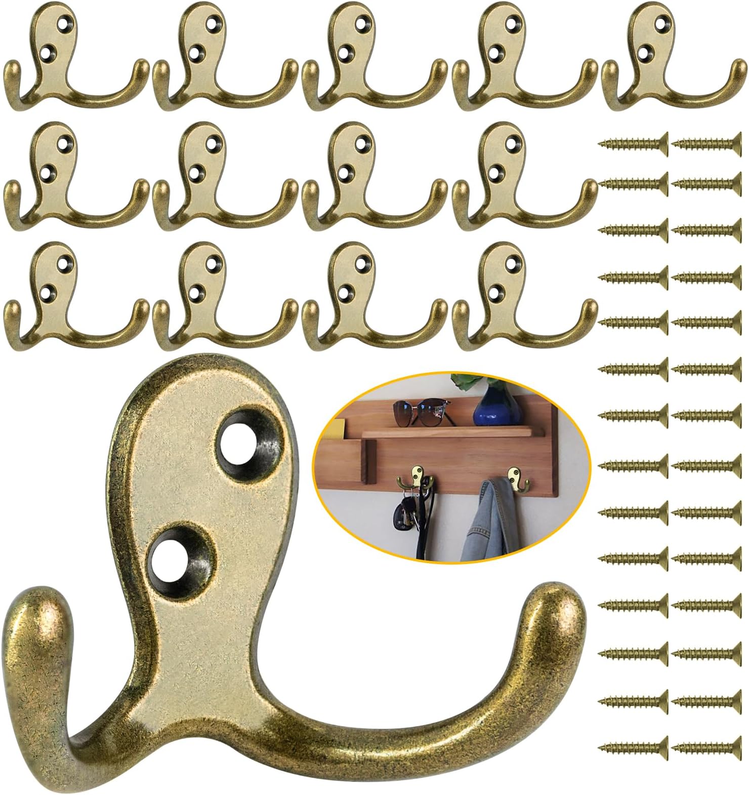 Stanley Hardware S804-030 CD80-4030 Double Prong Robe Hook in Bright ...