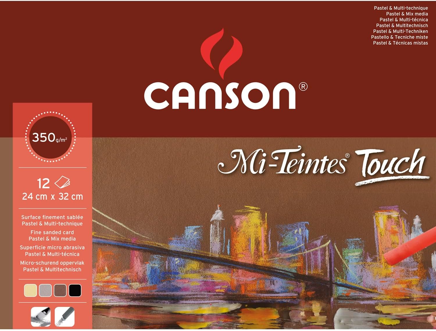 Amazon.com: CANSON Mi-Teintes Coloured Drawing 335g 24 x 32cm Paper ...