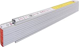 STABILA Folding Rule Type 717, 2 m, White, White/Yellow, Metric Quick ...