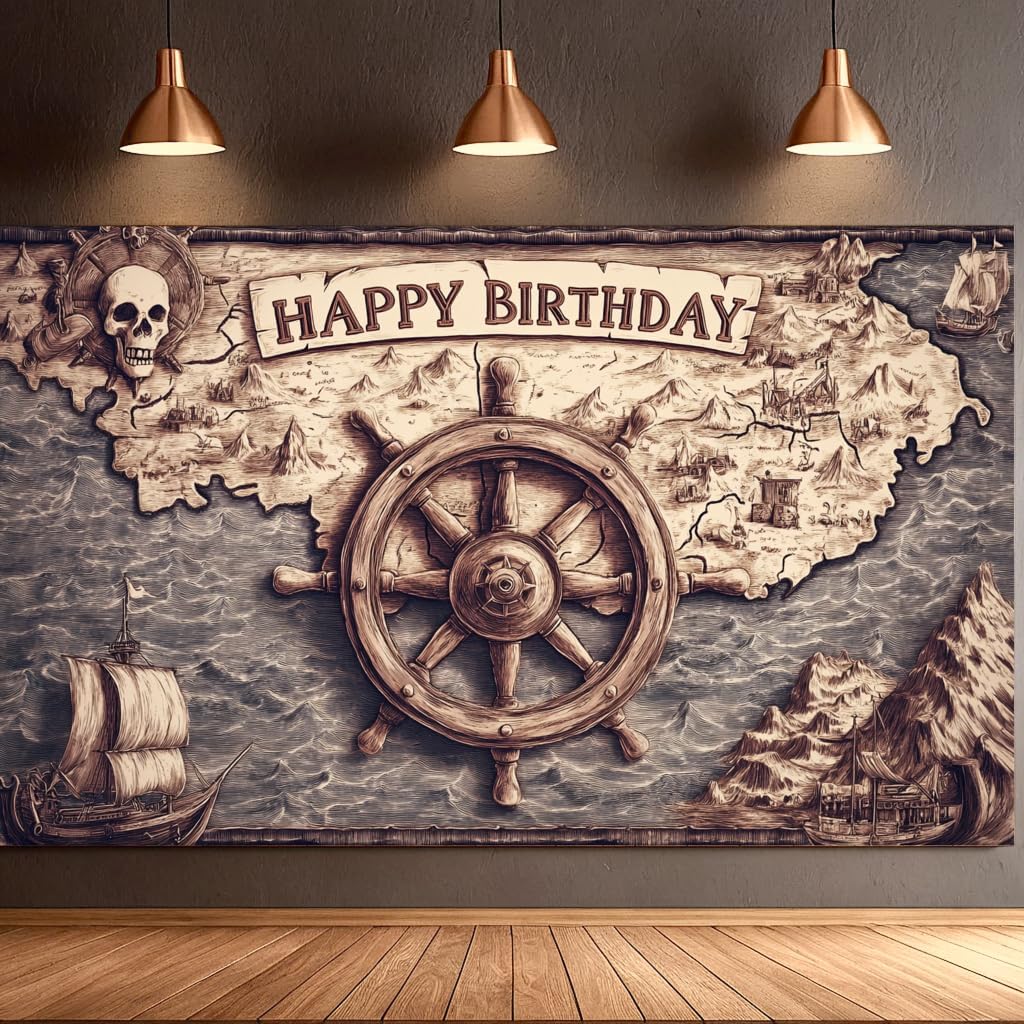 Amazon.com: Pirate Birthday Party Decorations Pirate Happy Birthday ...