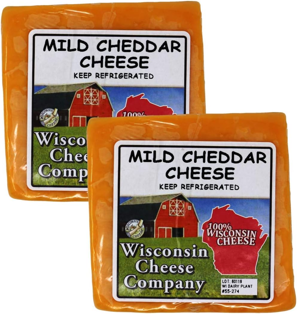 Amazon.com: Wisconsin Cheese Company - 100% Wisconsin Mild Cheddar ...
