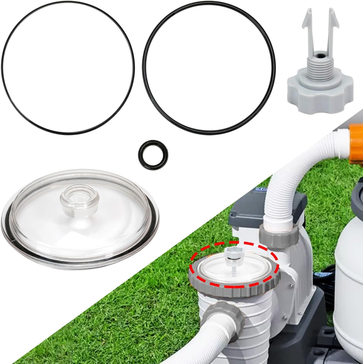 Amazon.com: nvmw Sand Filter Pump Replacement Parts, Pool Leaf Trap ...