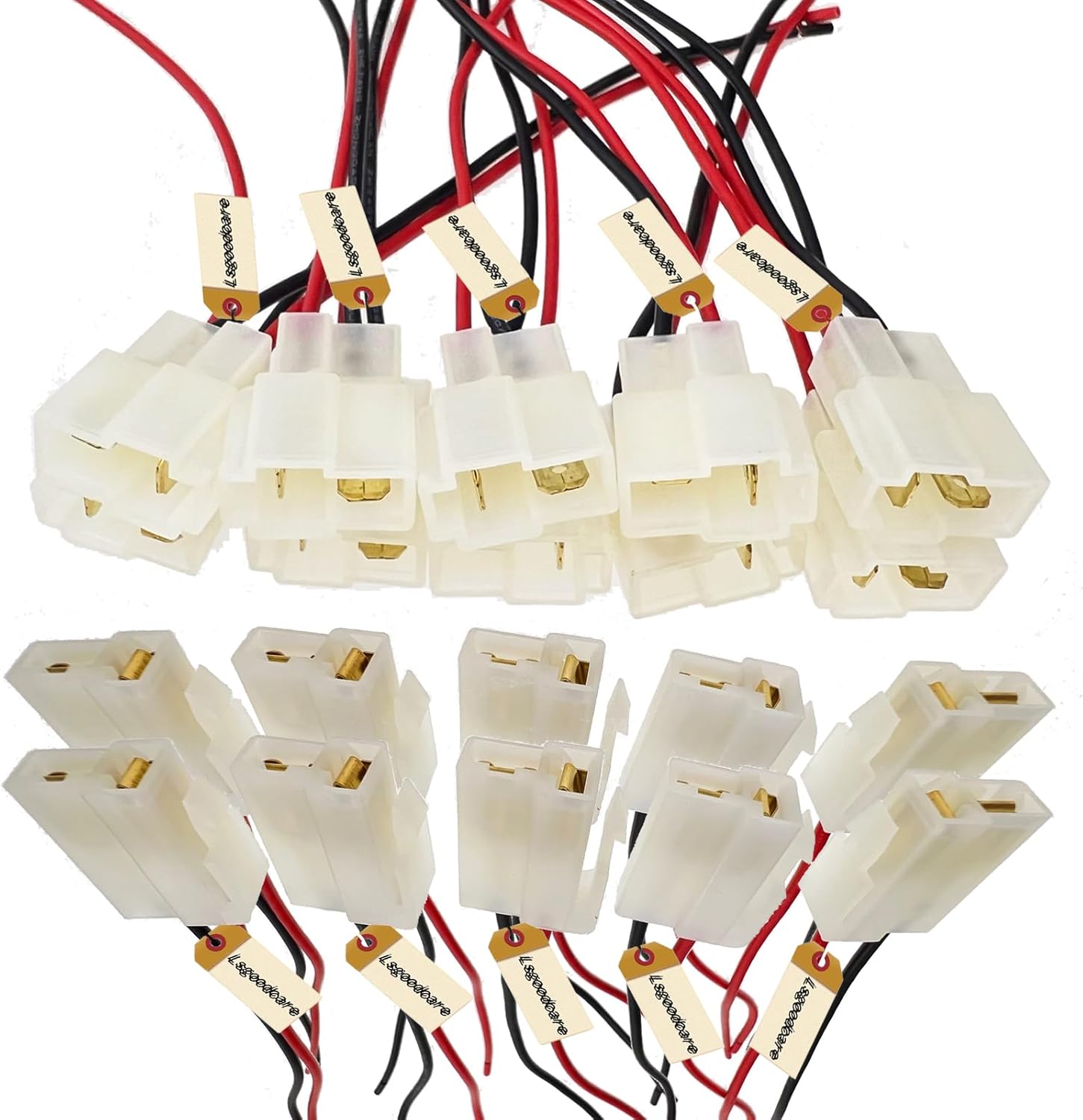 Amazon.com: Lsgoodcare 20Pcs 6.3MM 2 Pin Electrical Automotive Wire ...