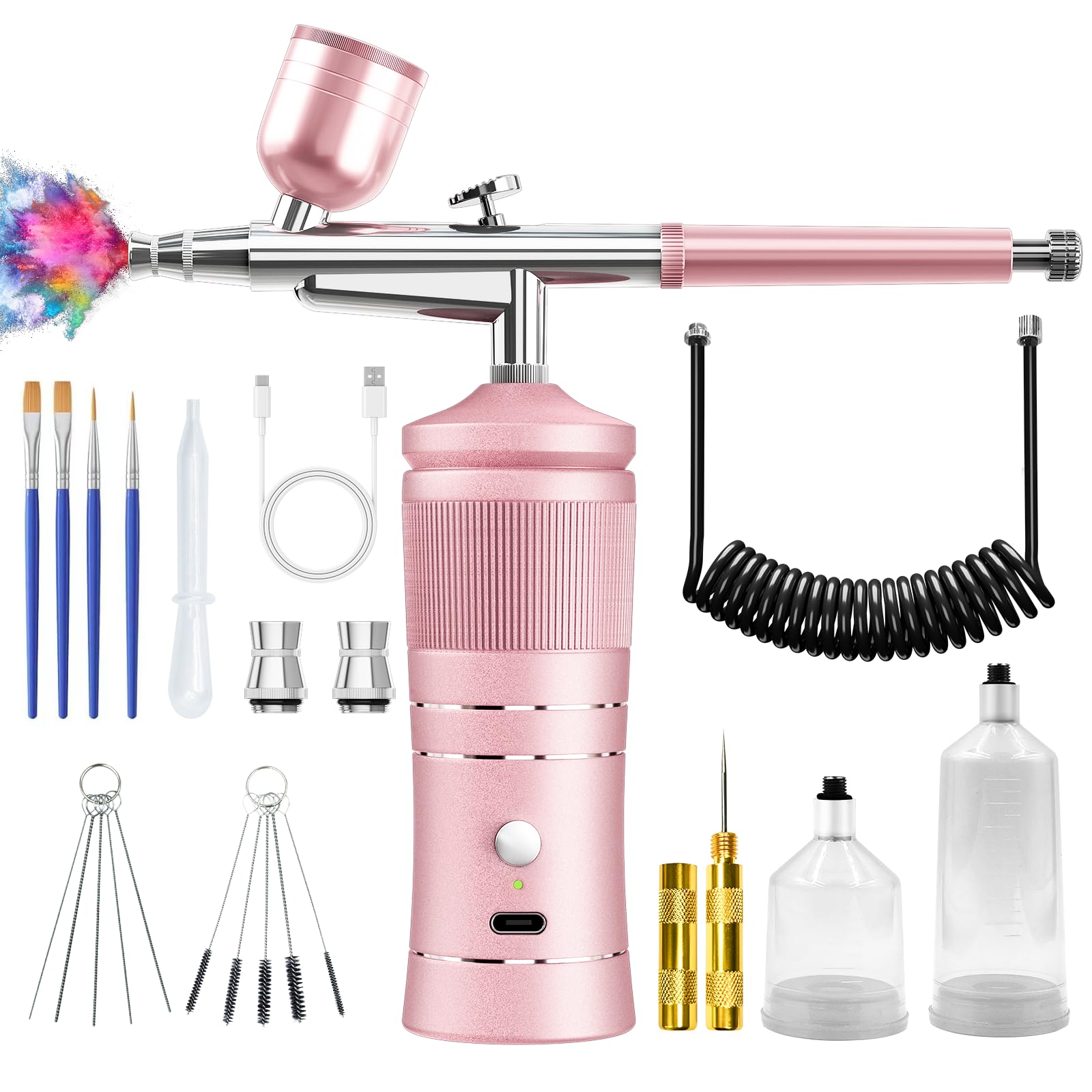 Amazon.com: COSDIG Airbrush Kit with Compressor, 48PSI High-Pressure ...