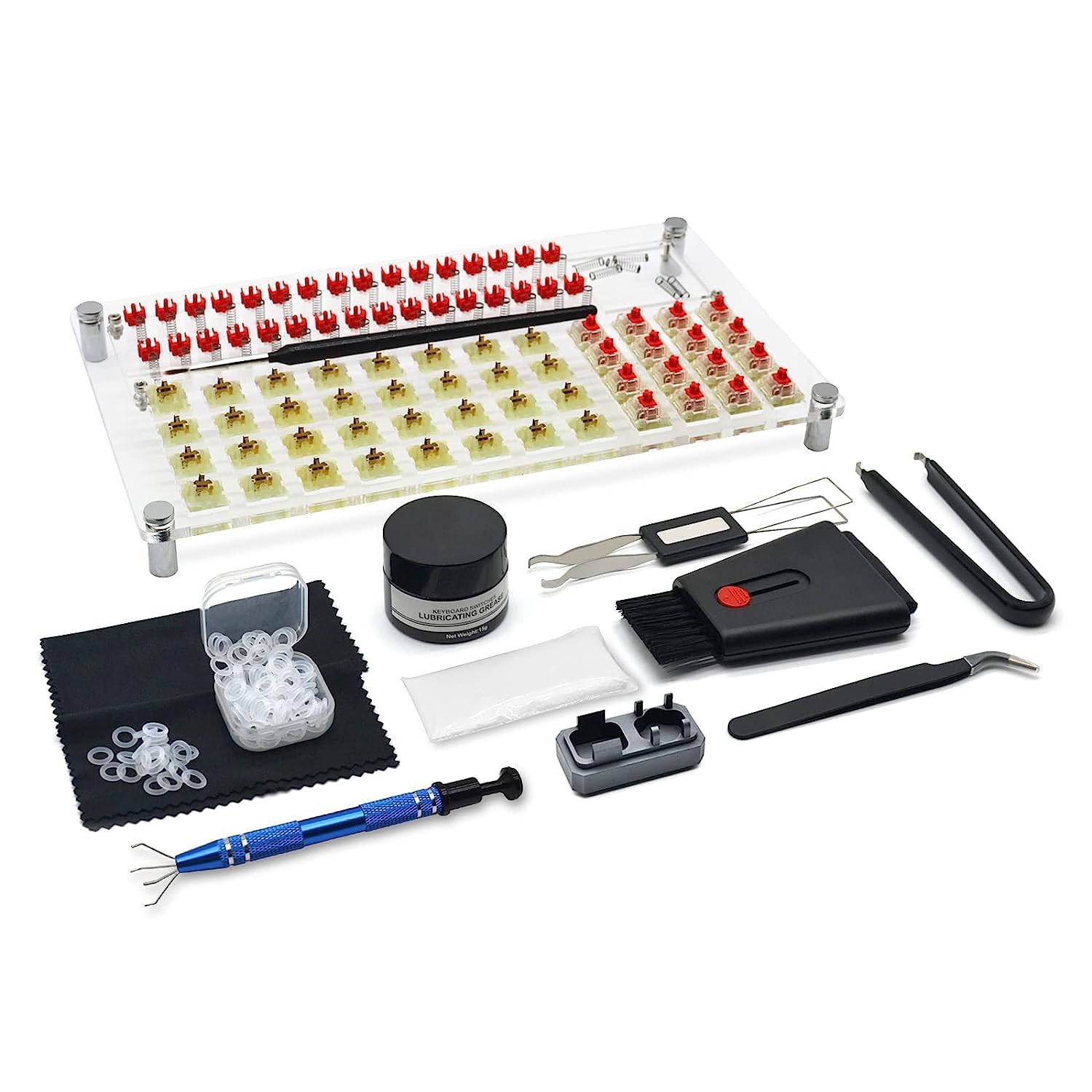 RUNJRX 32 Switches Acrylic Lube Station,Keyboard Lube Kit,Switch Opener ...