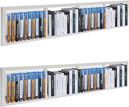 Amazon.com: KONGKUNI 2 Pcs 34Inch CD DVD Storage Shelf Wall Mount Media ...
