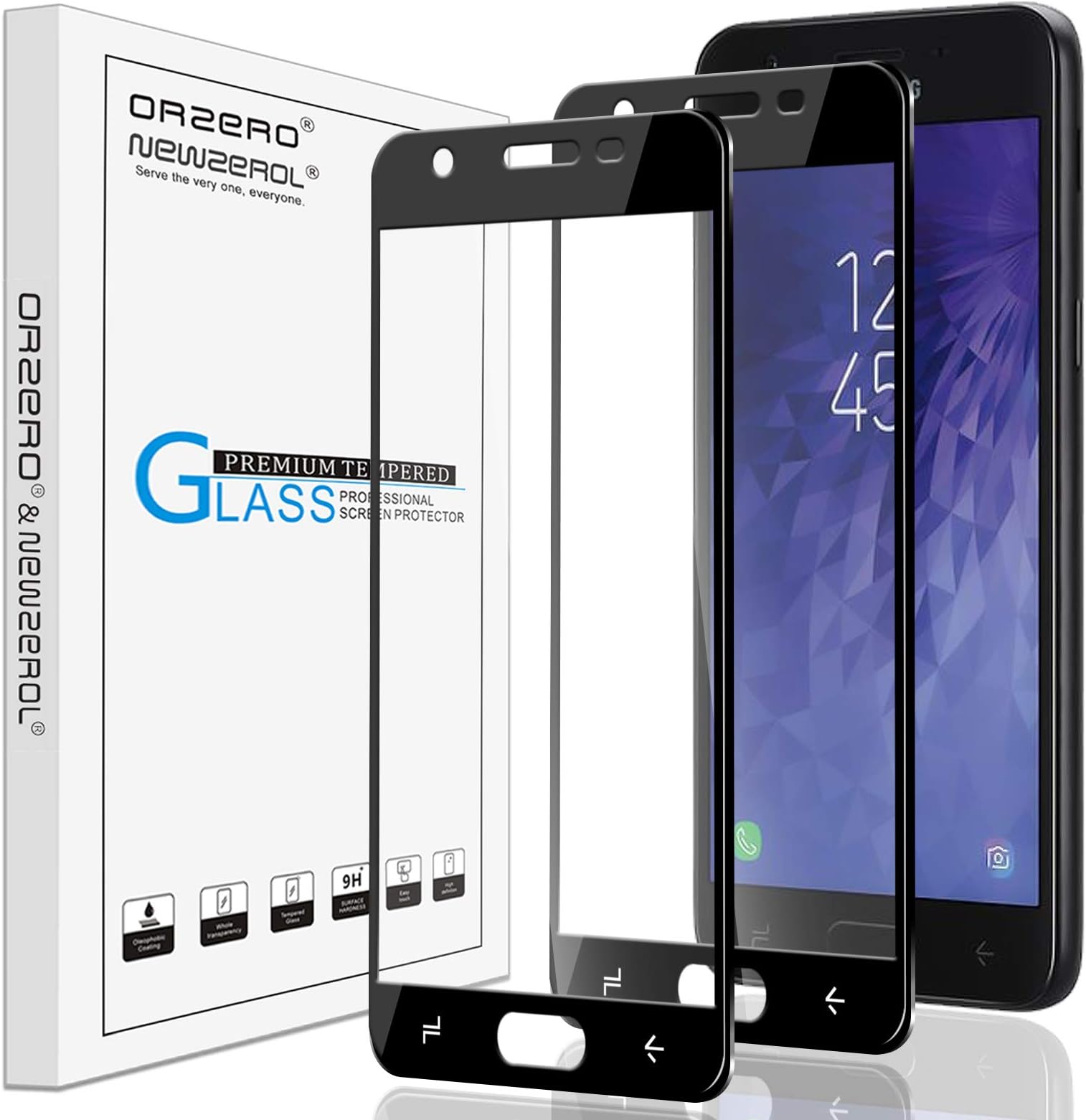 Amazon.com: Orzero (2 Pack) for Samsung Galaxy J3 (2018 Version) J337A ...