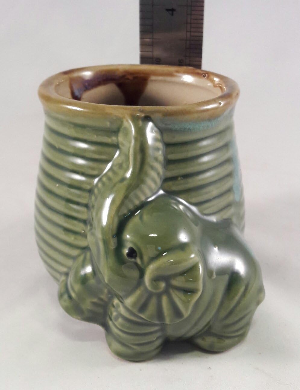 Amazon.com: Small elephant Ceramic Planter Pot, 3” Unique design by ...