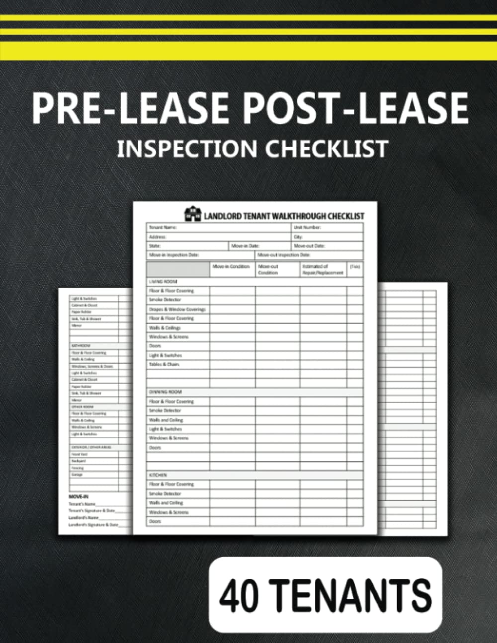 40 Tenants | Pre-lease Post-lease Inspection Checklist: Move-In & Move ...