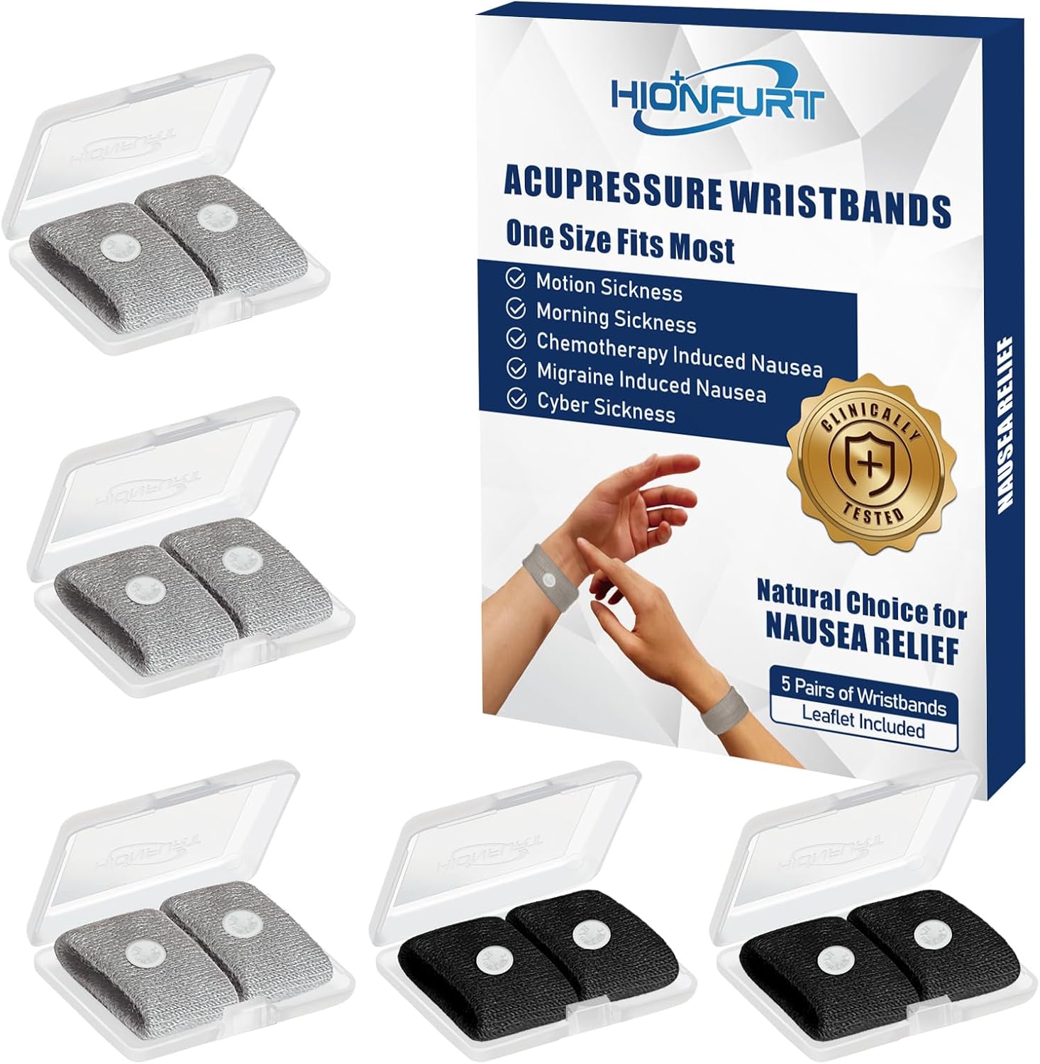 Amazon.com: Hionfurt Motion Sickness Bands Anti Nausea Wristband for ...