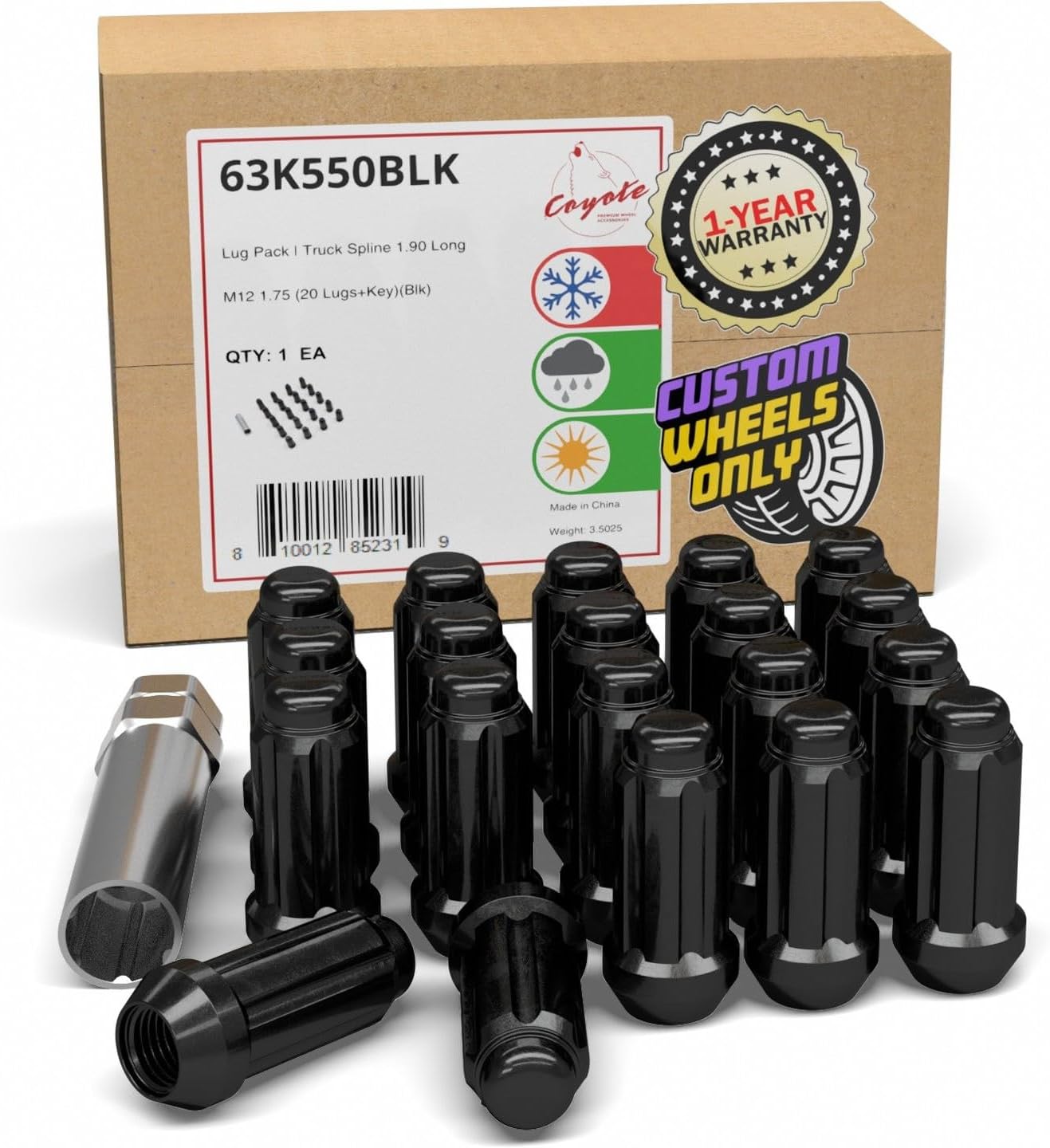 Amazon.com: Wheel Accessories Parts 20 Pcs M12 1.75 12x1.75 Thread ET ...