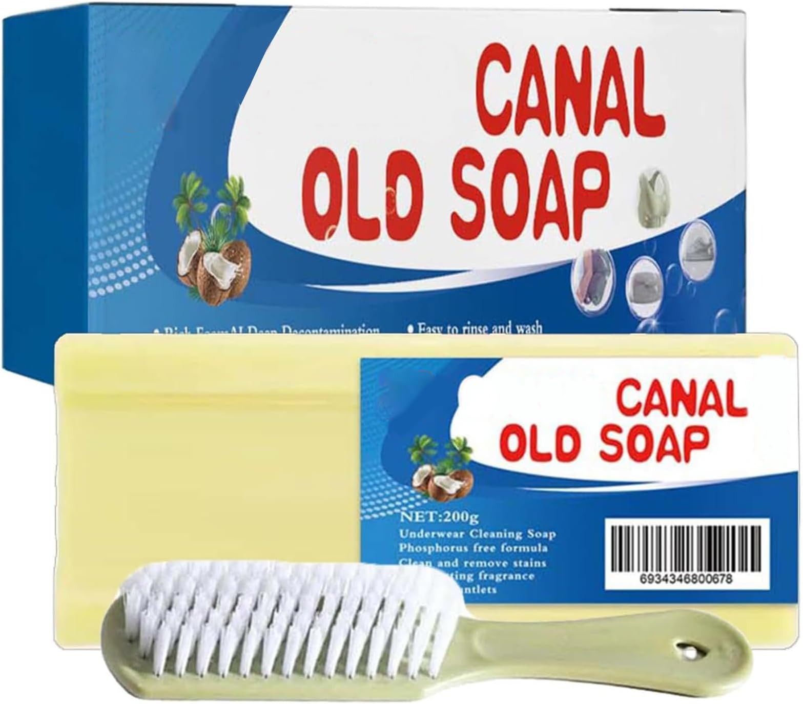 Amazon.com: Generic Canal Old Soap With Brush, Natural Underwear ...