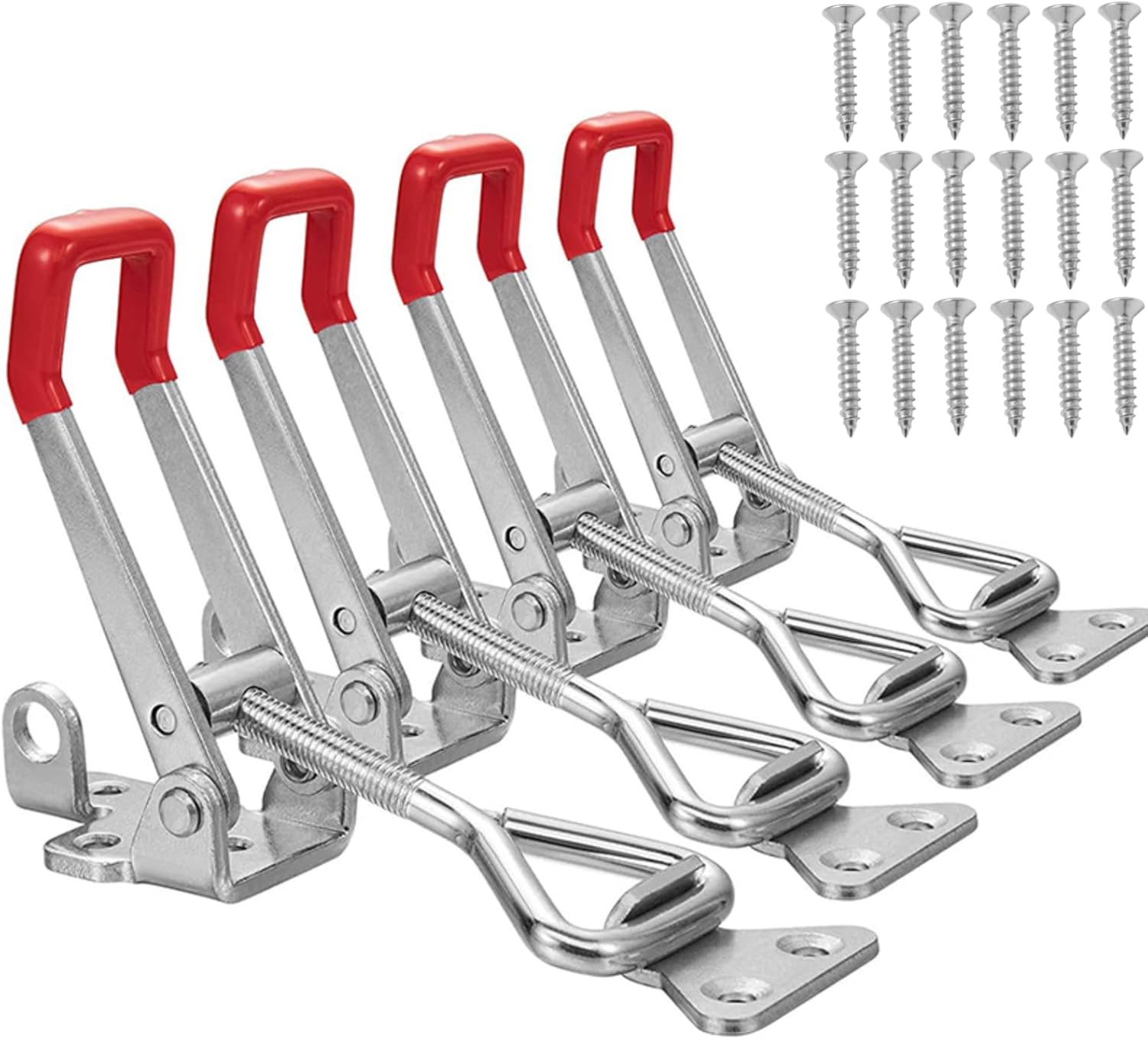 4 Pack Metal Toggle Latch,Box Closure Tension Lock Toggle Clamp Latch ...