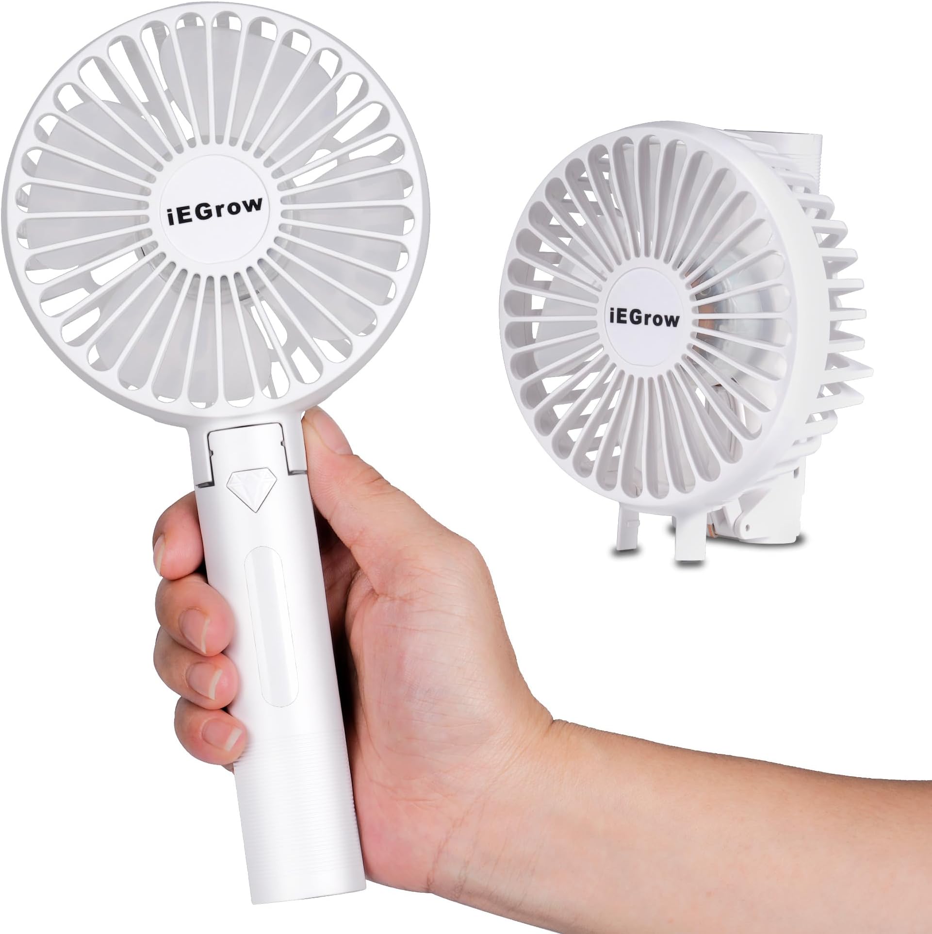 Blukar Hand Held Fan, Portable Handheld USB Rechargeable Fans with 3 ...