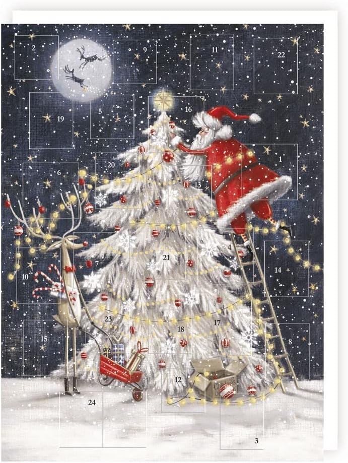 Traditional Advent Calendar - Santa Up a Christmas Tree - No Chocolate ...