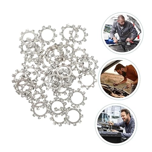 Snapklik.com : M10 Stainless Steel External Tooth Star Lock Washers