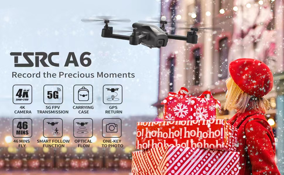 Watch TENSSENX TSRC A6 GPS Drone with 4K Camera for Adults on Amazon Live