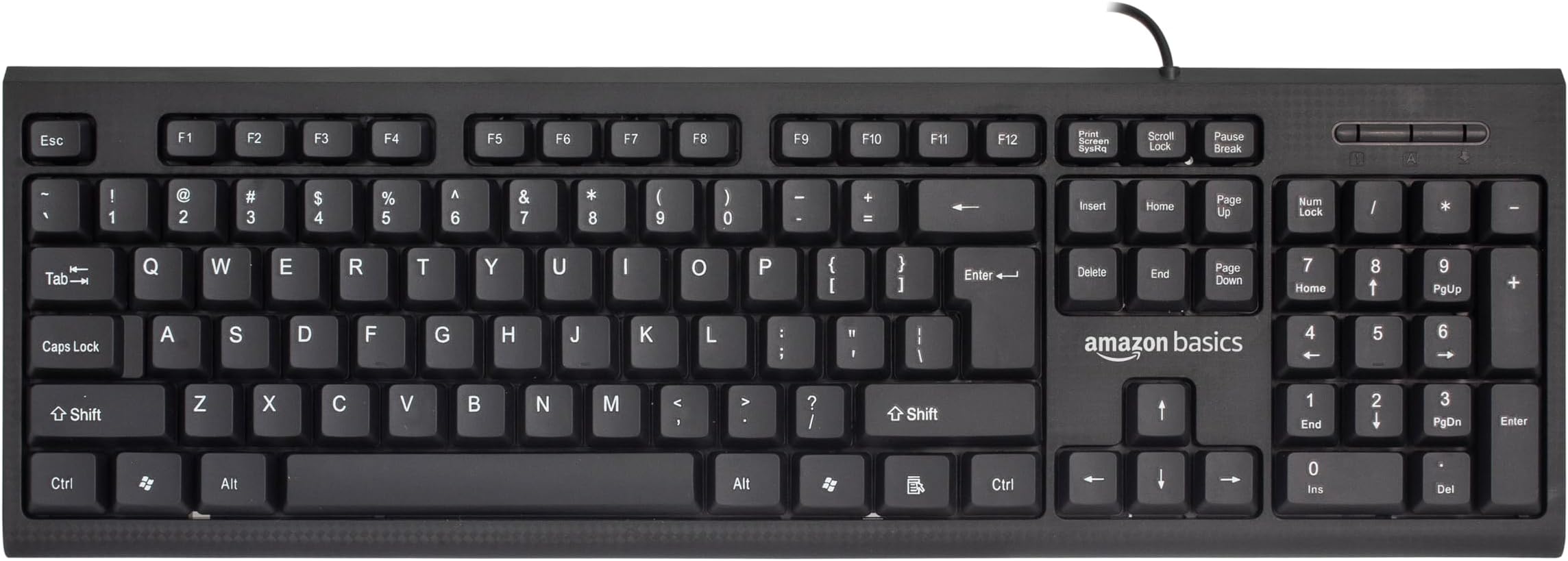 Amazon.in: Buy amazon basics Wired Multimedia Keyboard with 107 Keys ...